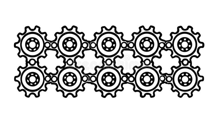 Seamless Pattern of Gears Mechanical Design, Vector Design Generative ...