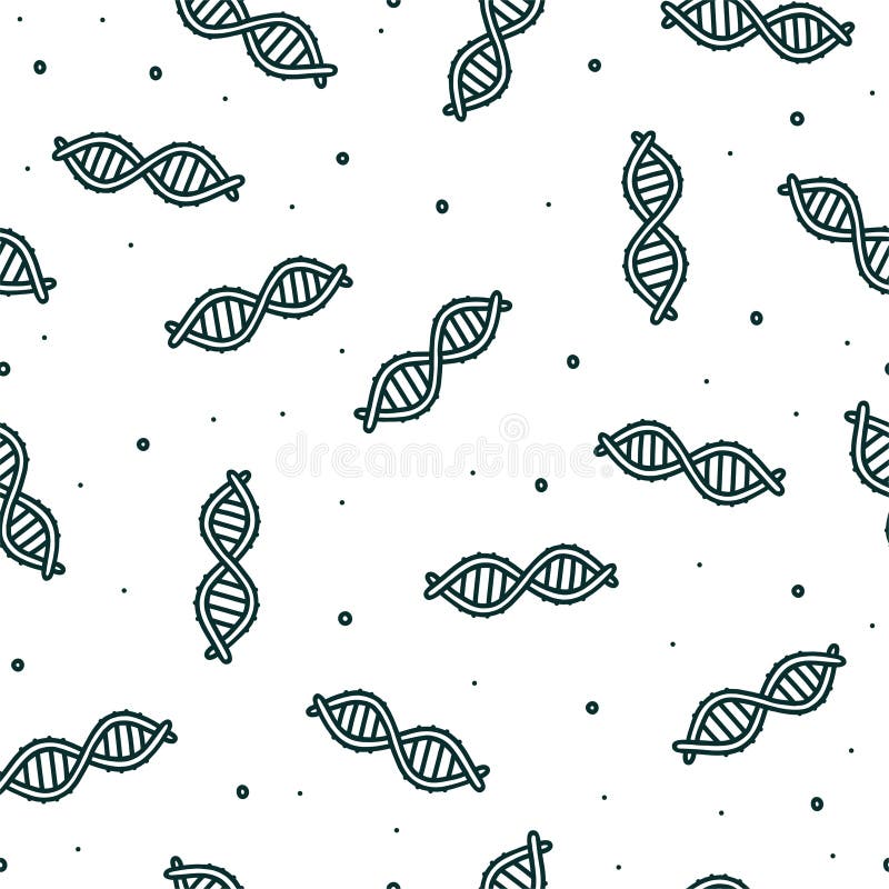 Seamless Pattern with Genetic Topic. Vector Illustration Stock Vector ...