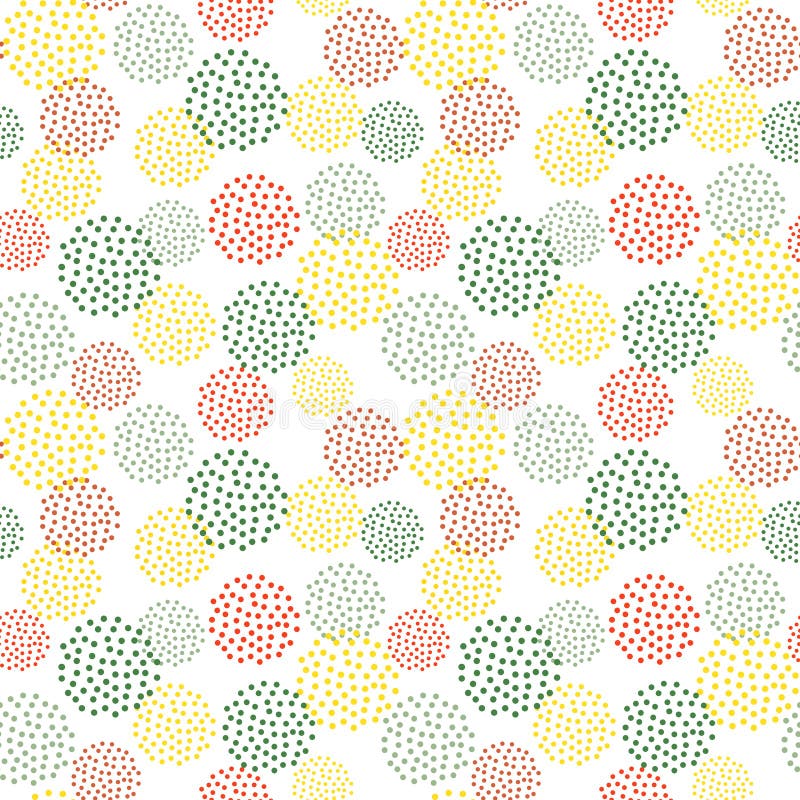 Seamless Pattern, Geometric Abstraction. Vector. Dotted Circles in ...