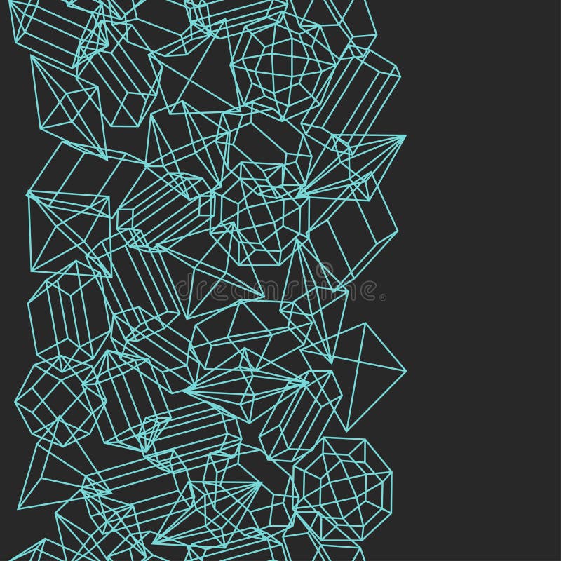 Seamless Pattern with Geometric Crystals and Stock Vector ...
