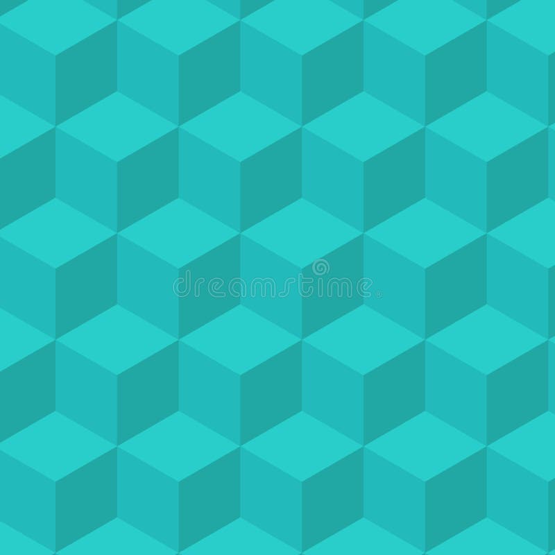 Seamless Pattern. Geometric Pattern of Cubes. Abstract Pattern of Blue ...