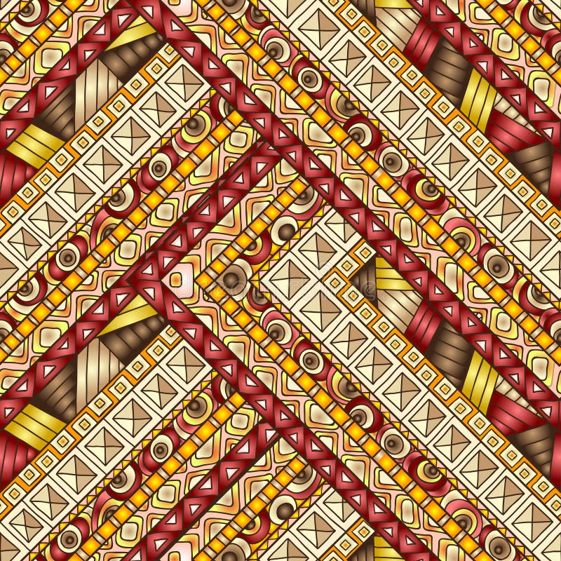 Seamless Pattern with Geometric Elements. Stock Vector - Illustration ...