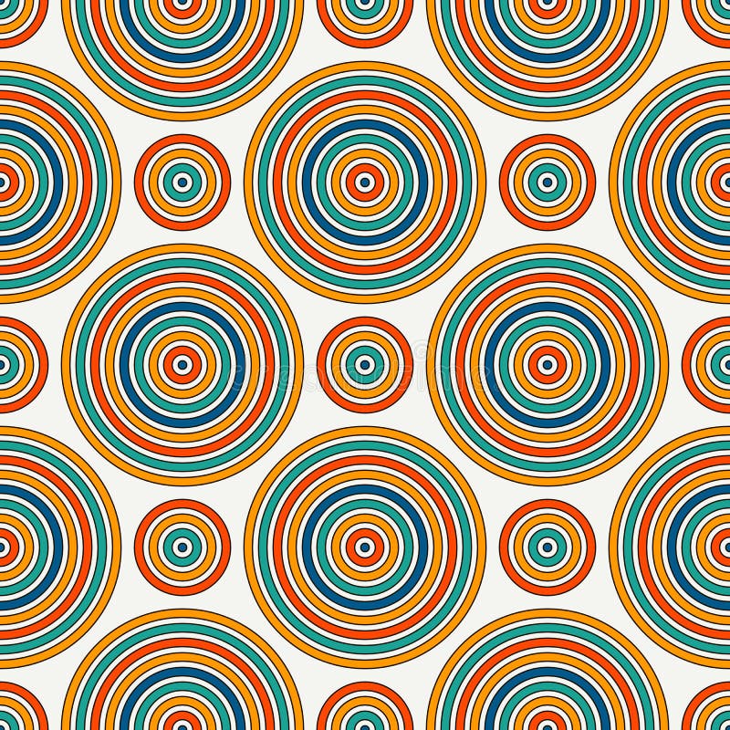 Seamless Pattern with Geometric Figures. Repeated Circles Wallpaper ...