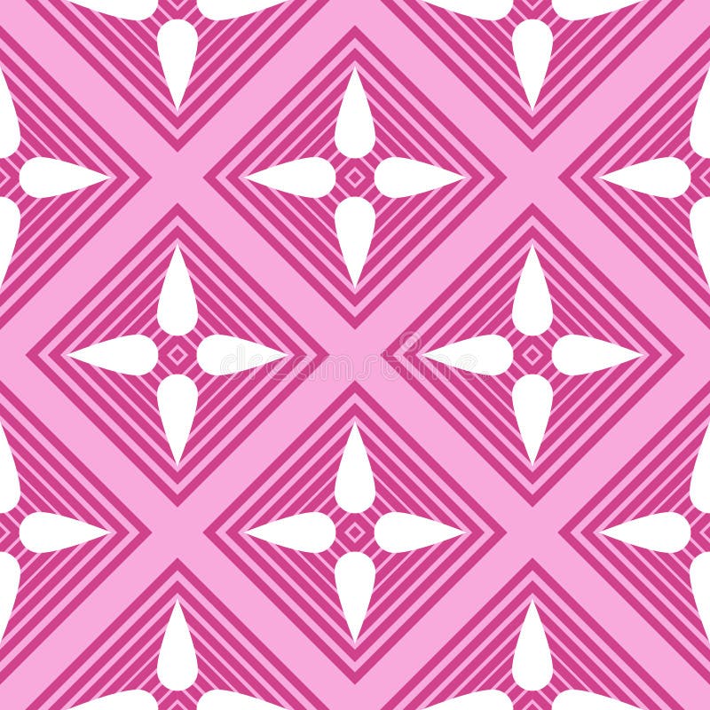 Seamless Pattern with Geometric Figures. Vector Illustration. Pink and ...