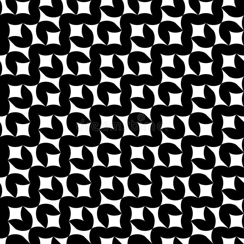 Seamless Pattern with Geometric Motifs in Black and White Stock ...