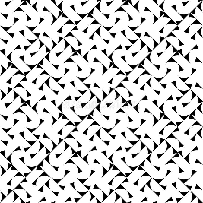 Seamless Pattern with Geometric Motifs in Black and White Stock ...