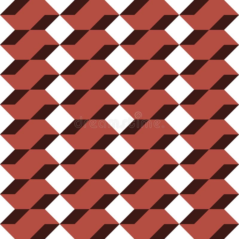 Seamless Pattern with Geometric Motifs in Three Colors Stock ...