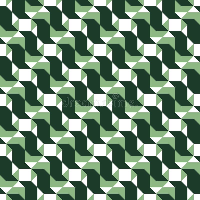 Seamless Pattern with Geometric Motifs in Three Colors Stock ...