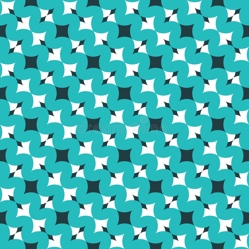 Seamless Pattern with Geometric Motifs in Three Colors Stock ...