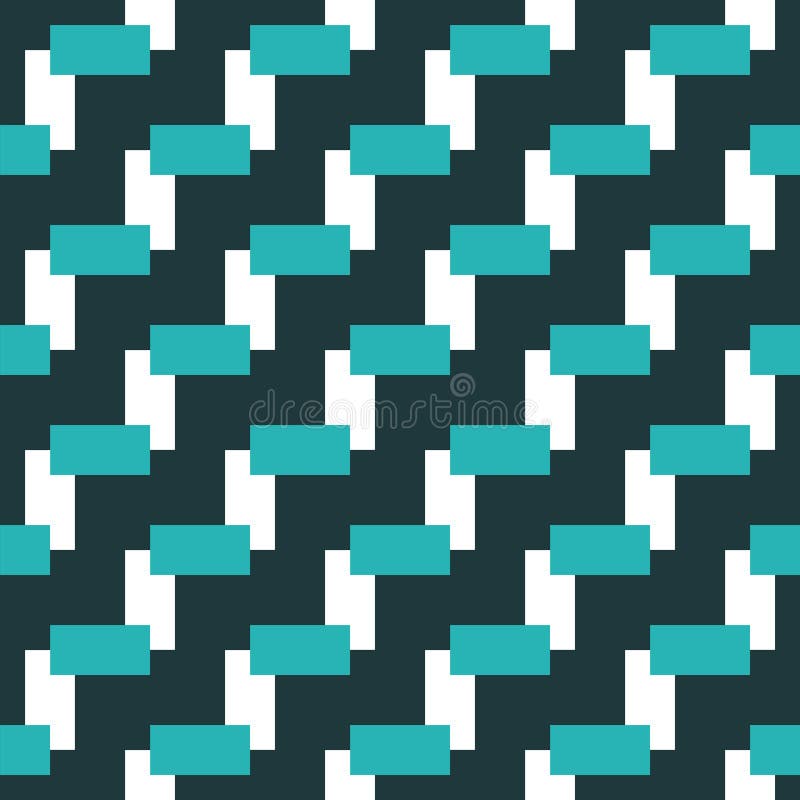 Seamless Pattern with Geometric Motifs in Three Colors Stock ...