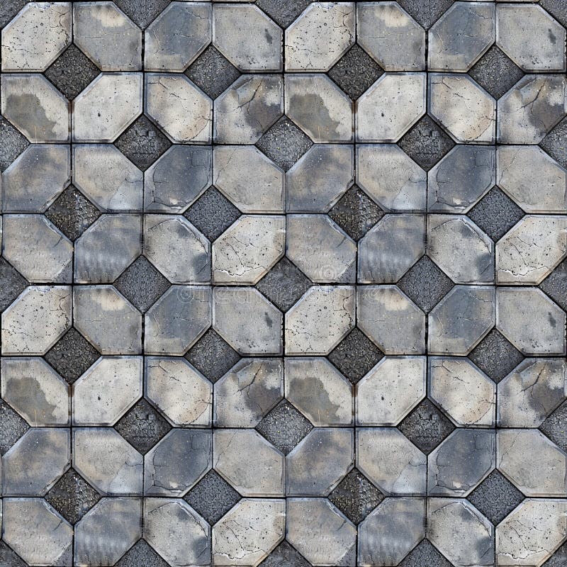 Seamless Pattern of Geometric Pavement Texture. Stock Illustration ...