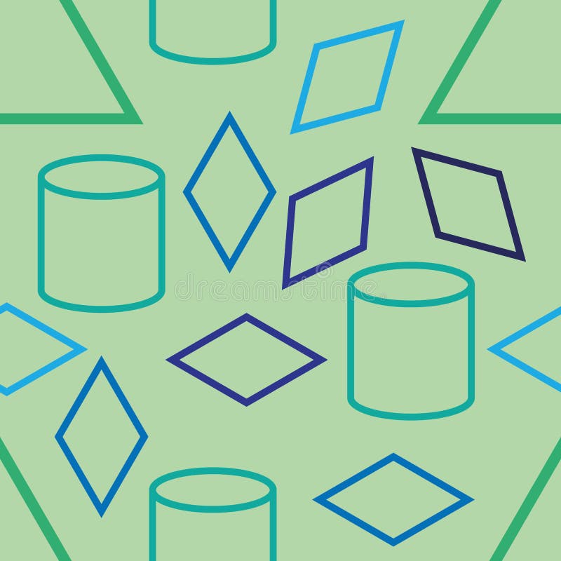 Seamless Pattern of Geometric Shapes. Childhood Pattern with Simple ...