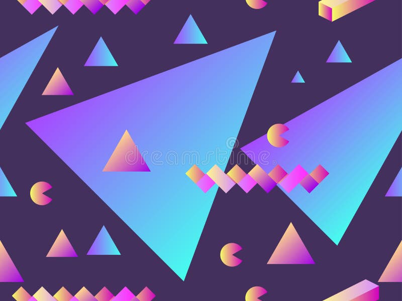 Seamless Pattern with Geometric Shapes and Gradient. Background for ...
