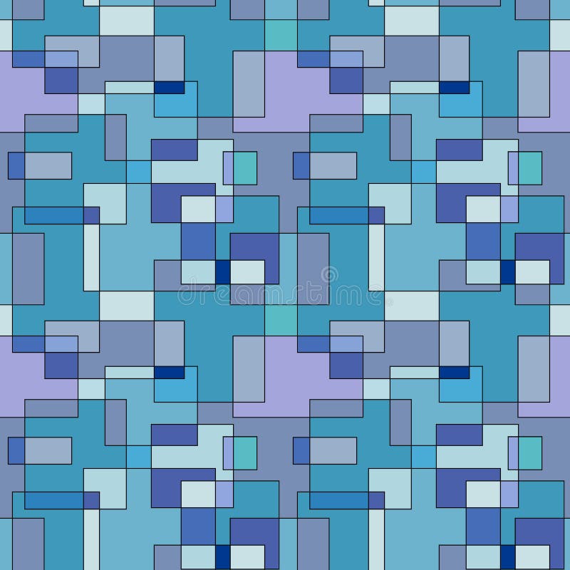 Seamless Pattern. Geometric Shapes, Rectangles Stock Illustration ...