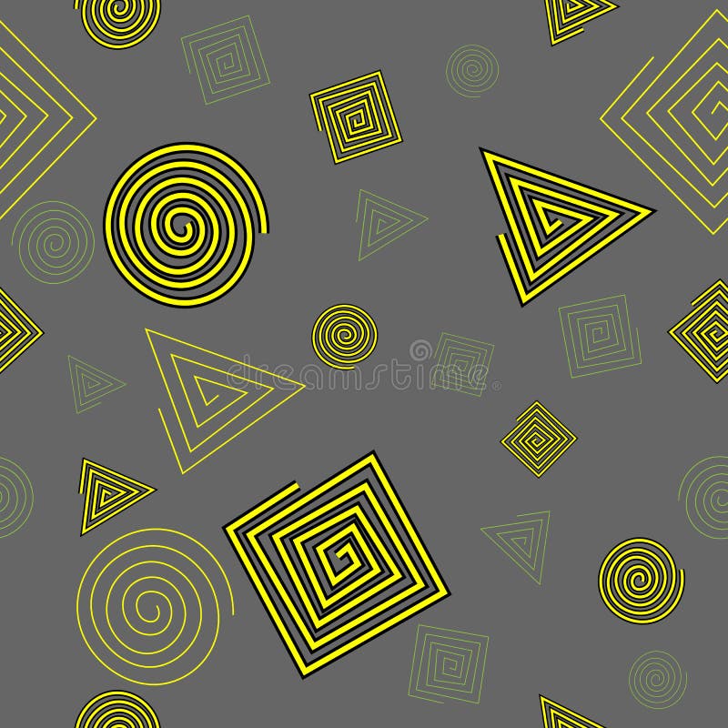 Seamless Pattern of Geometric Shapes Stock Vector - Illustration of ...
