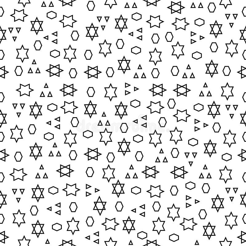 Seamless Pattern of Geometric Shapes on a White Background Stock Vector ...