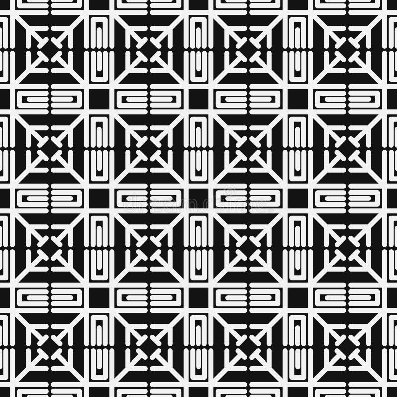 Seamless Pattern of Geometric Snowflake. Square Snowflakes. Vector Eps ...
