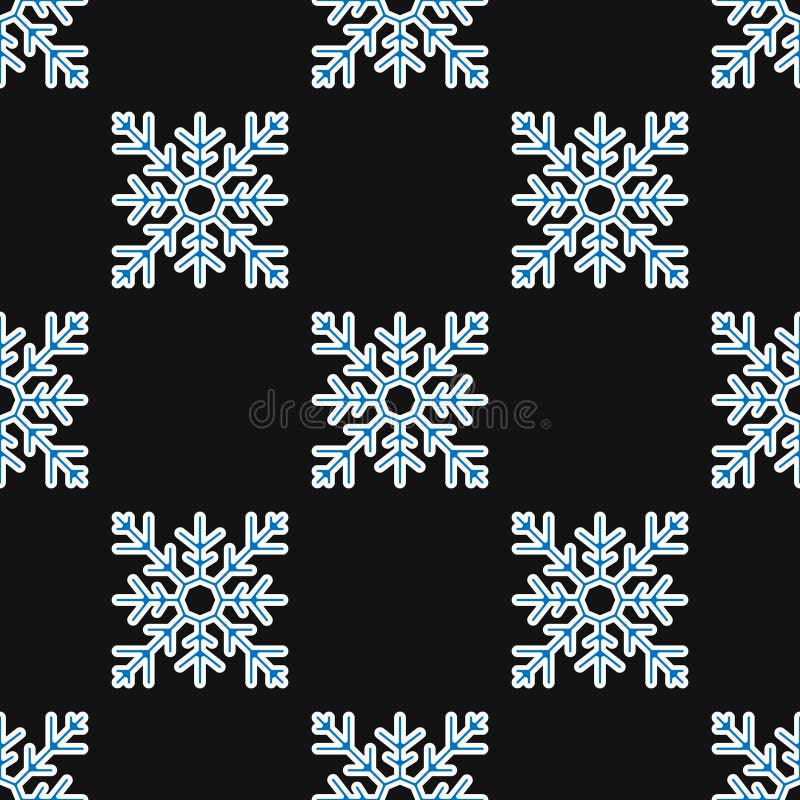 Seamless Pattern of Geometric Snowflake. Square Snowflakes. Vector Eps ...