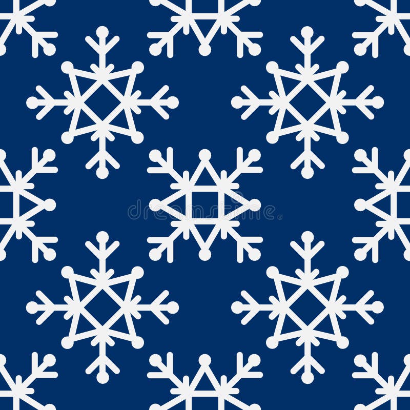 Seamless Pattern of Geometric Snowflake. Square Snowflakes. Vector Eps ...