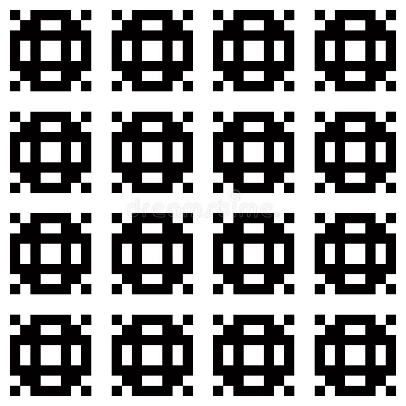 Seamless Pattern of Geometric Square Shape Design Elements Stock ...