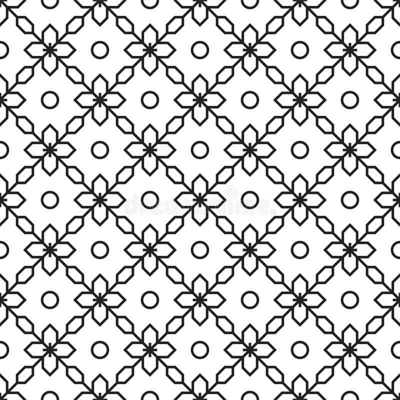 Seamless Pattern of Geometric Tile Texture Stock Vector - Illustration ...