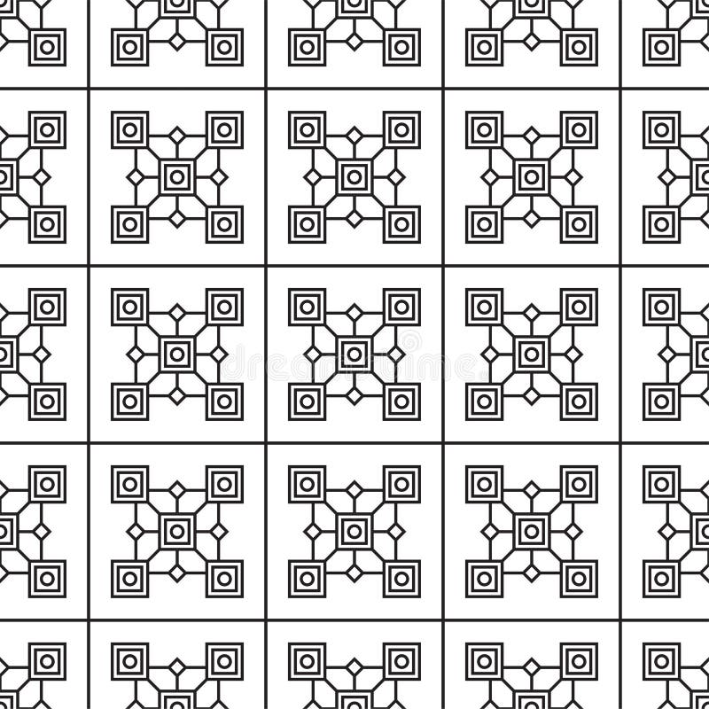 Seamless Pattern of Geometric Tile Texture Stock Vector - Illustration ...