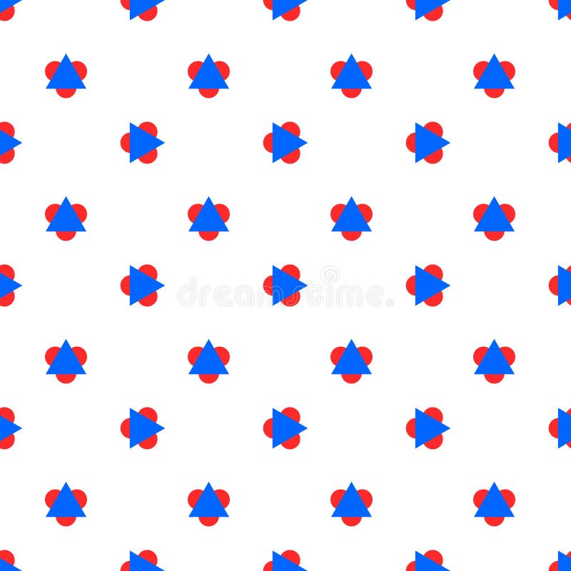 Seamless Pattern Geometric Triangle in the Center with a Half Circle on ...