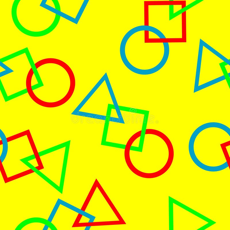 Seamless Pattern with Geometrical Figures. Stock Vector - Illustration ...