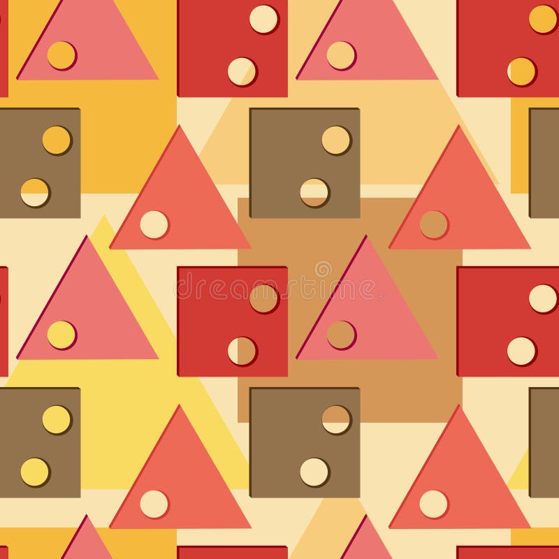 Seamless Pattern with Geometrical Figures. Stock Vector - Illustration ...