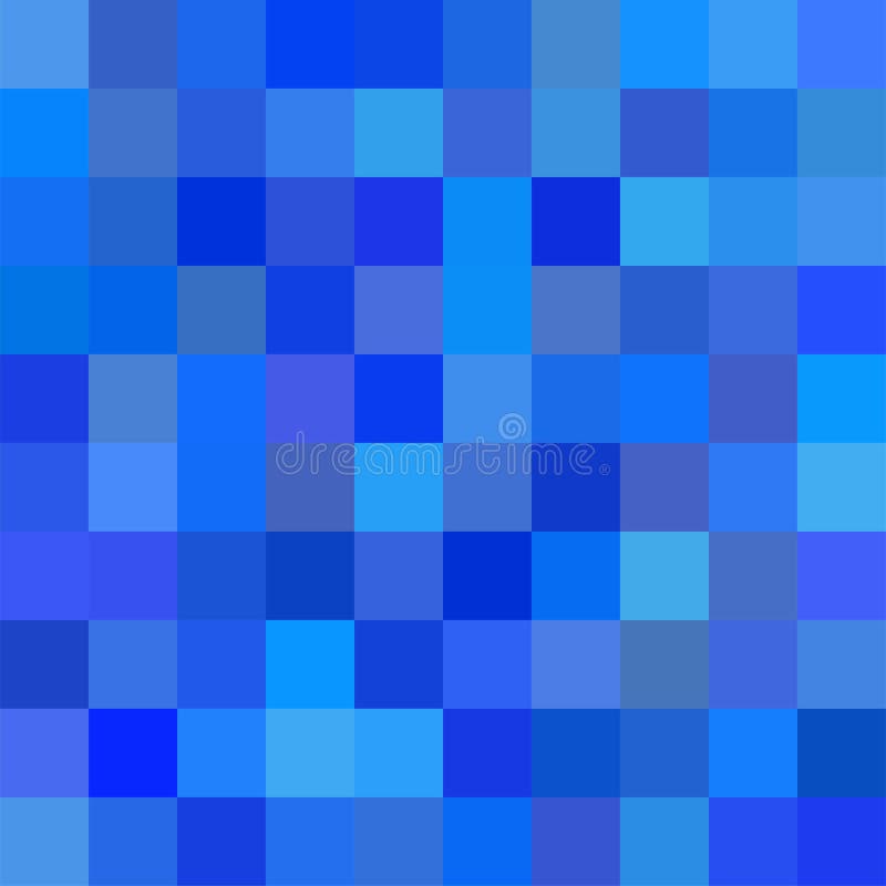 Seamless Pattern. Geometrical Square Background. Blue Colors. Pixel Art ...