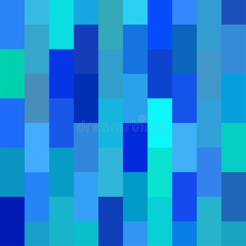 Seamless Pattern. Geometrical Square Background. Blue Colors. Pixel Art ...