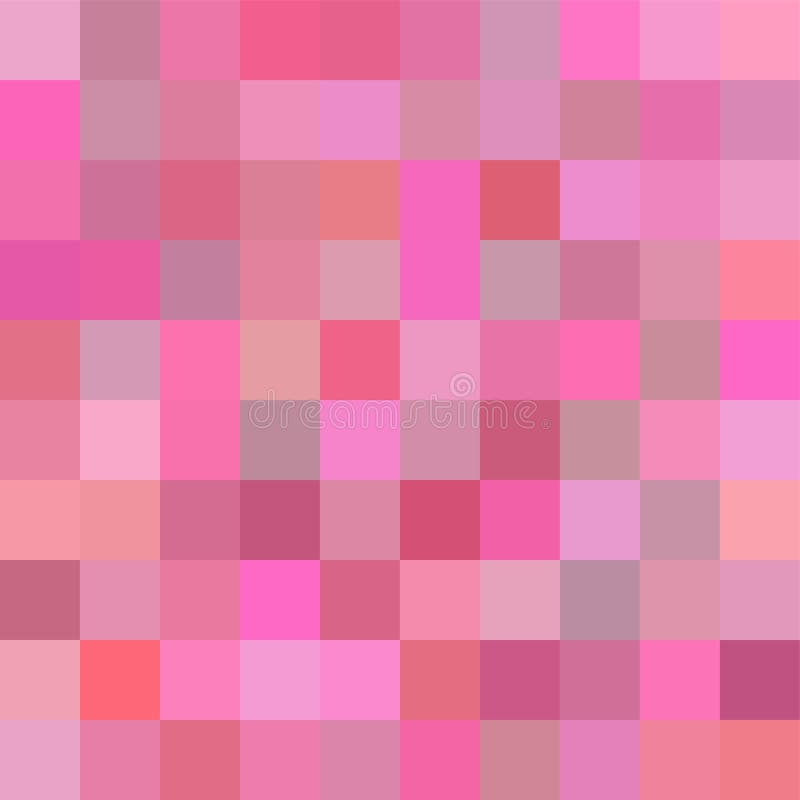Seamless Pattern. Geometrical Square Background. Pink Colors. Pixel Art ...