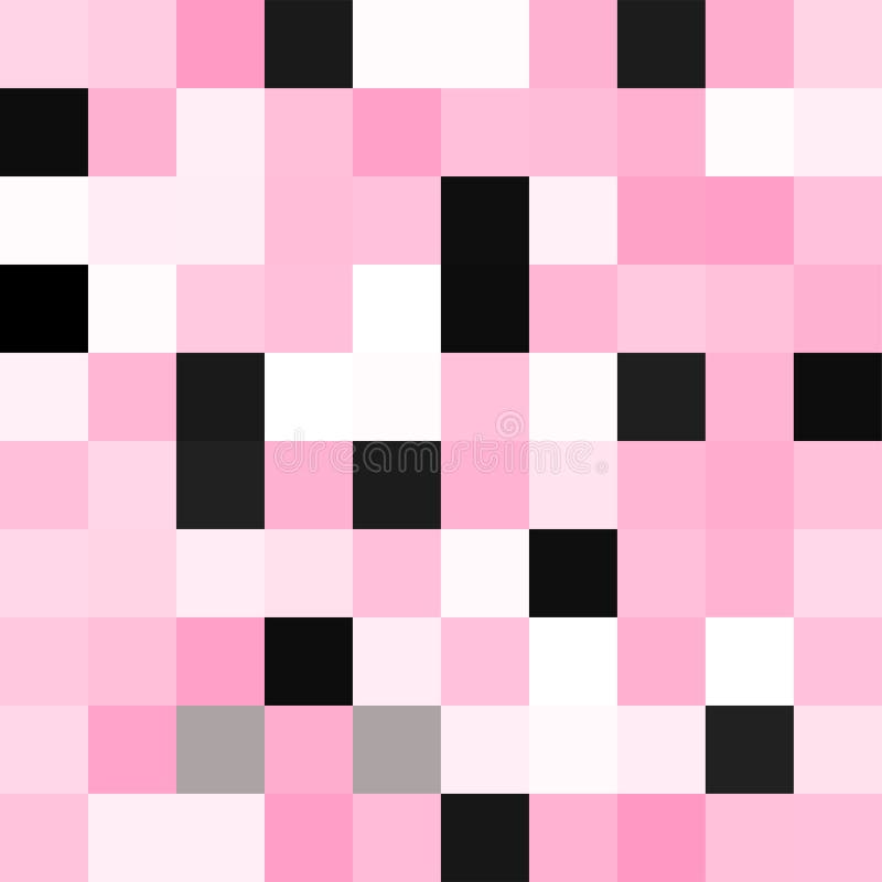 Seamless Pattern. Geometrical Square Background. Pink Colors. Pixel Art ...