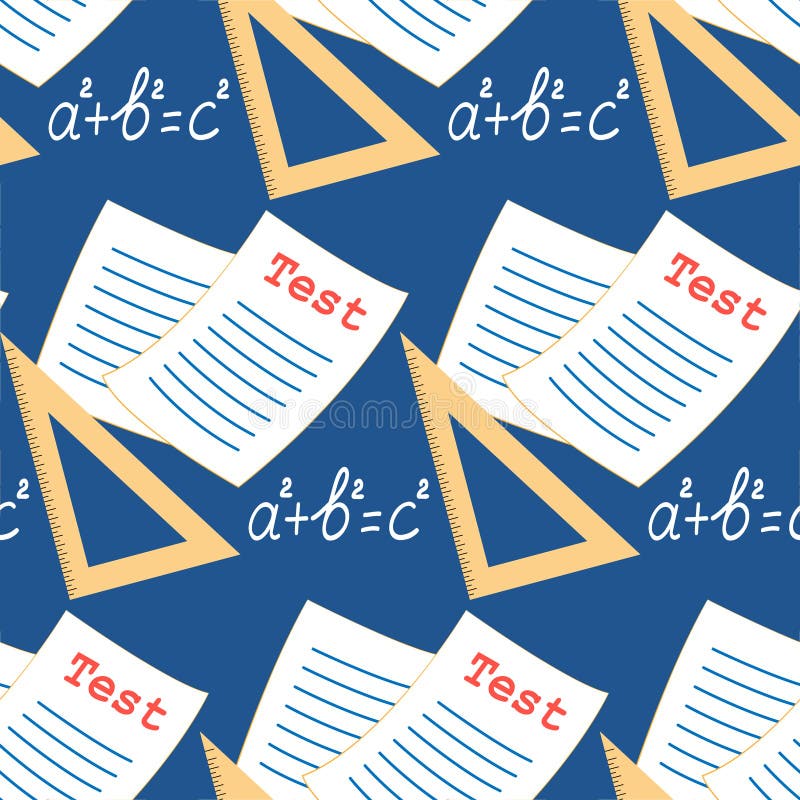 Seamless Pattern Geometry Test Stock Photo - Illustration of school ...