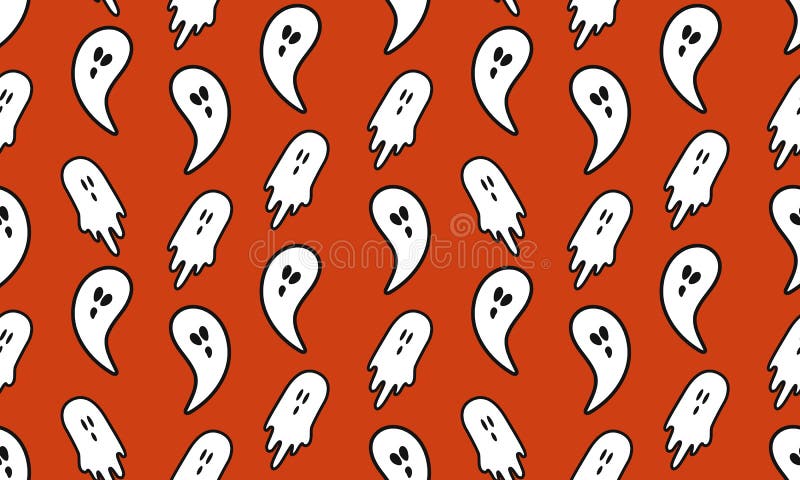 Seamless Pattern with Ghosts. Wallpaper with Ghosts. Halloween Pattern ...