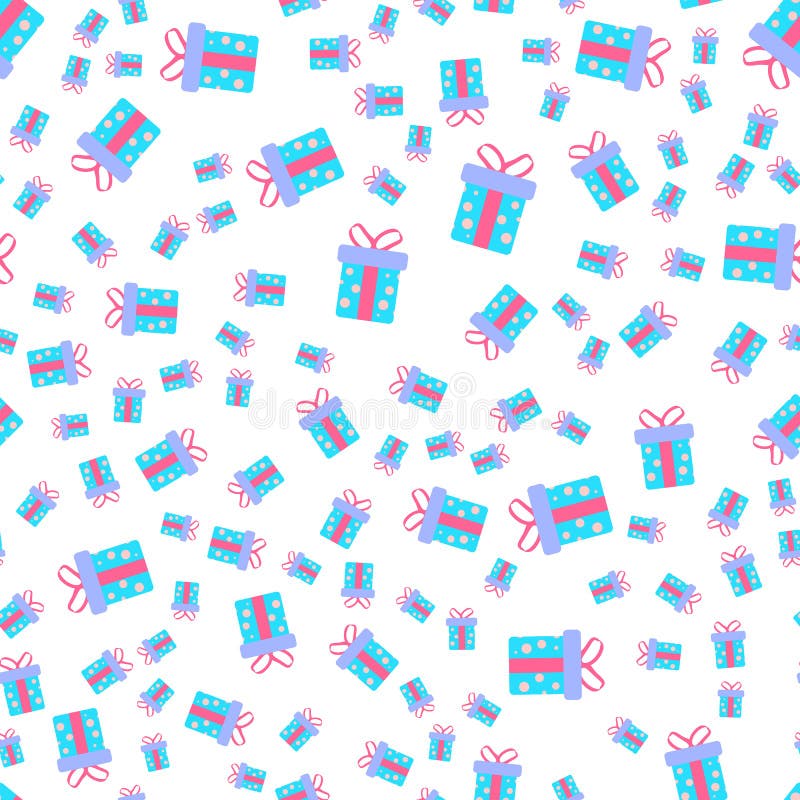 Seamless Pattern of Gift Box. for Printing on Wrapping Paper Stock ...