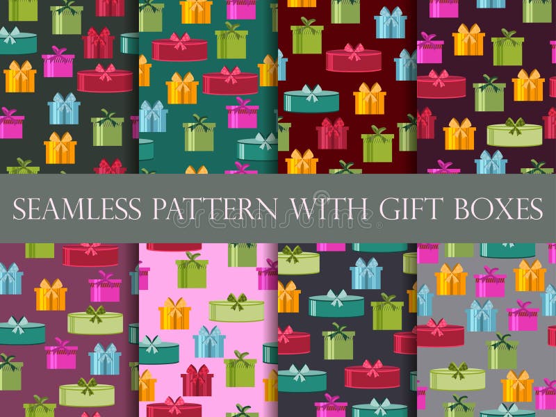Seamless Pattern with Gift Boxes. Seamless Pattern with Christmas ...