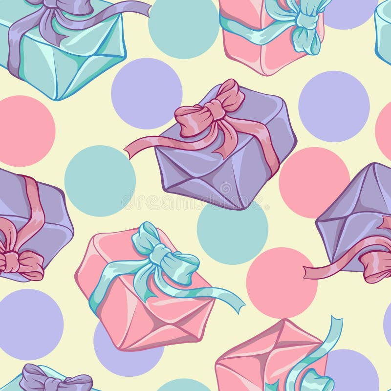 Seamless Pattern with Gift Boxes. Vector Texture Stock Vector ...