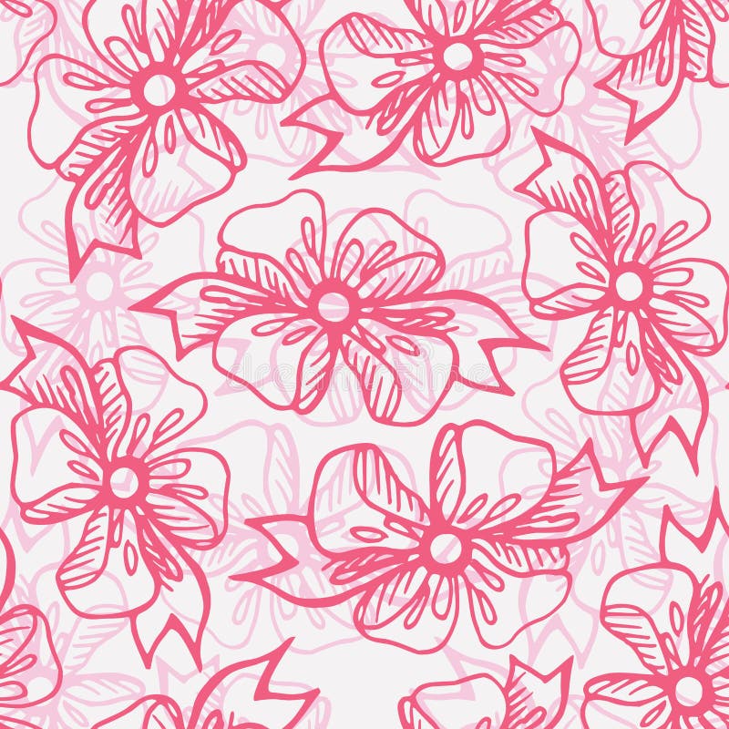 Seamless Pattern with Gift Ribbons Stock Vector - Illustration of ...