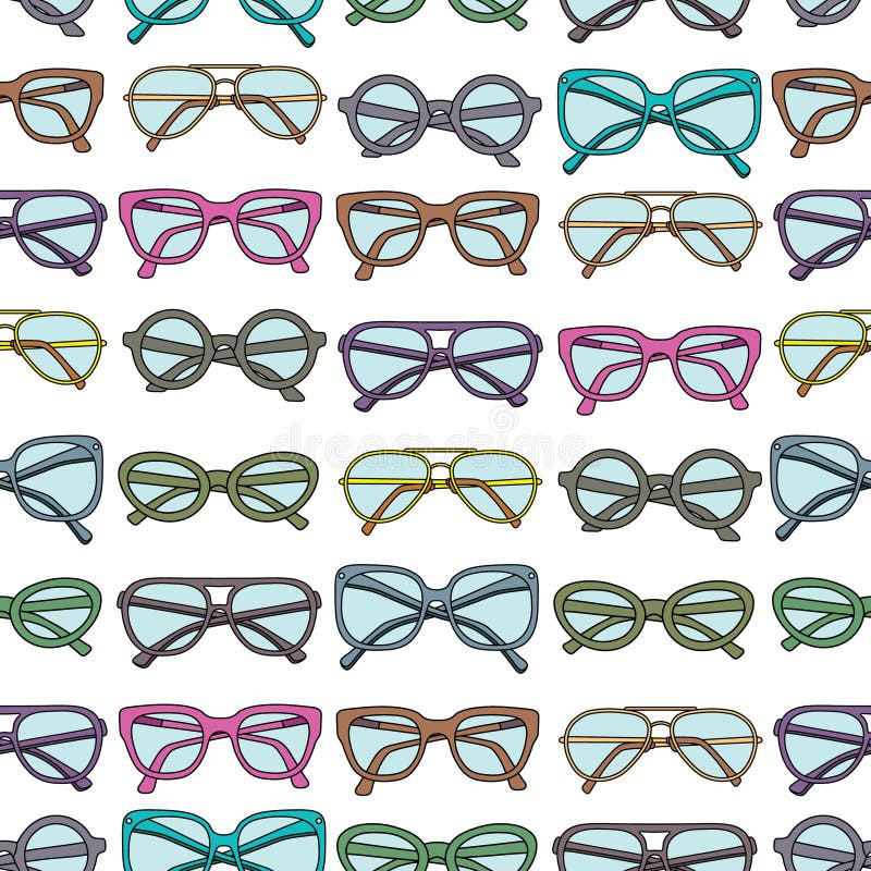 Glasses Seamless Pattern Stock Illustrations – 17,351 Glasses Seamless ...