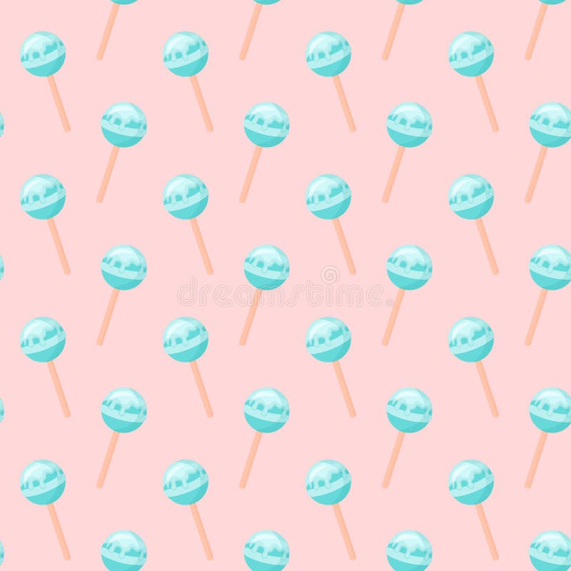 Seamless Pattern with Glazed Lollipops Stock Vector - Illustration of ...