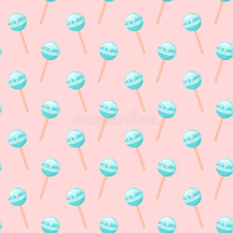 Seamless Pattern with Glazed Lollipops Stock Vector - Illustration of ...