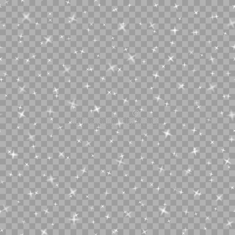 Seamless Pattern with Glowing Lights Stars on Transparent Background ...