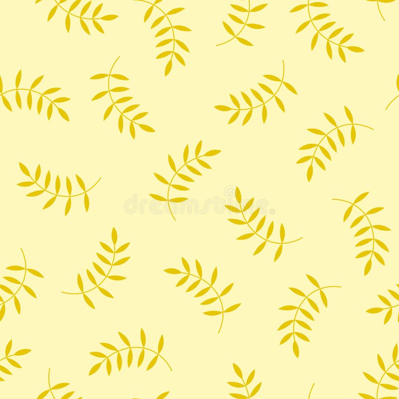 Seamless Pattern with Gold Leaves Stock Illustration - Illustration of ...
