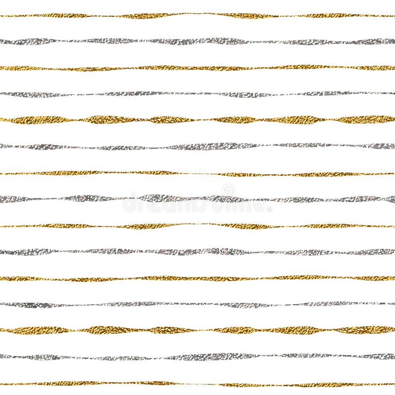 Seamless Pattern of Gold and Silver Stripes Stock Vector - Illustration ...