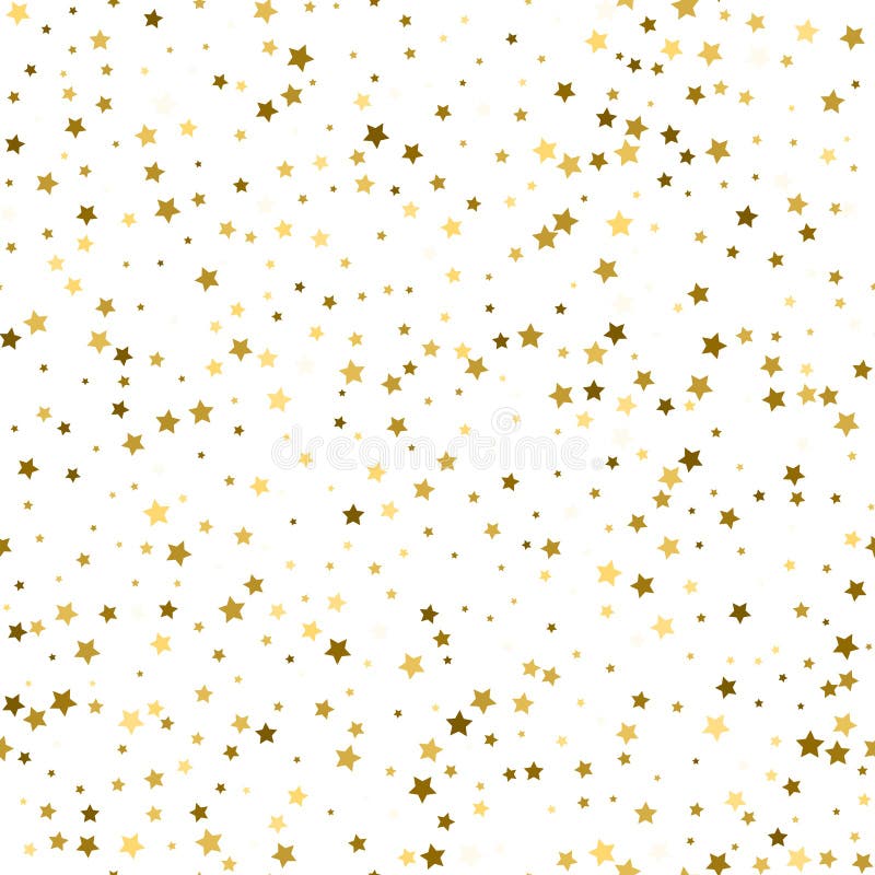 Seamless Pattern with Gold Stars. Stock Vector - Illustration of basic ...