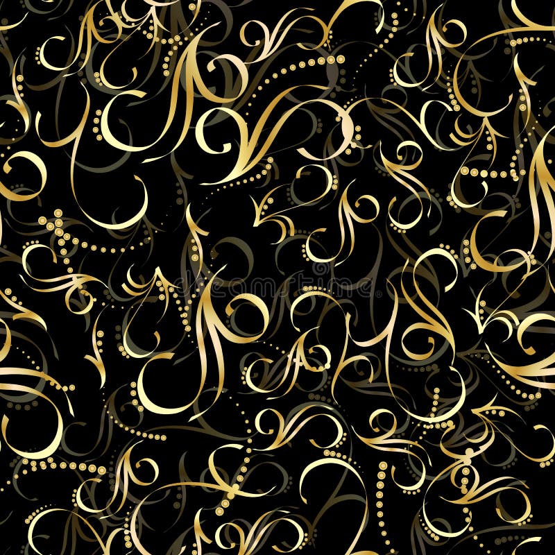 Seamless pattern gold stock vector. Illustration of elegance - 49496492