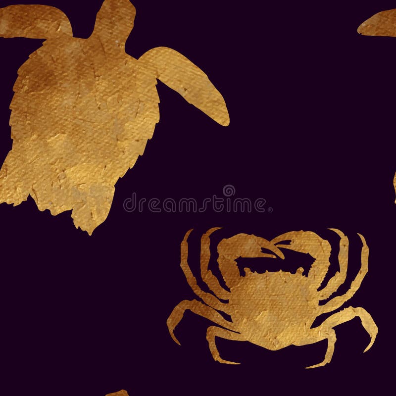 Golden 3D Animals Collection Part One Stock Illustration - Illustration ...