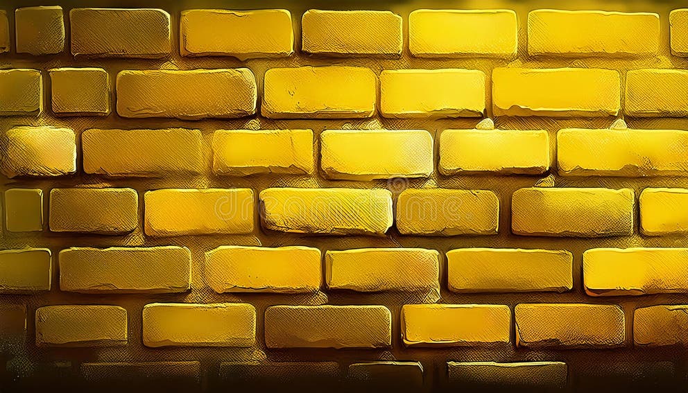A Seamless Pattern of Golden Bricks Arranged in a Wall, Showcasing a ...