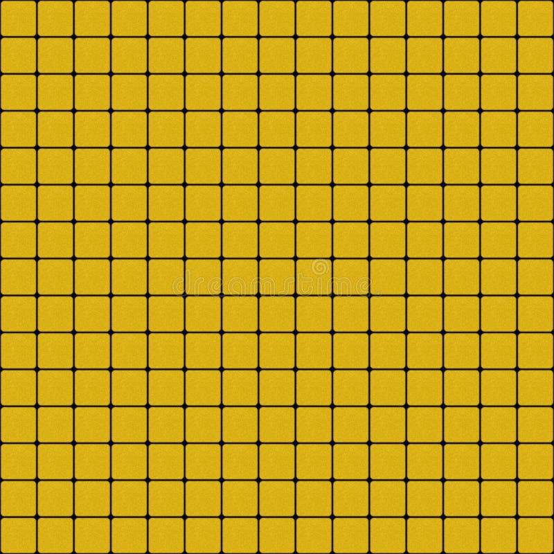 Seamless Pattern: Golden Color Shiny Tiles on Black Background Stock ...